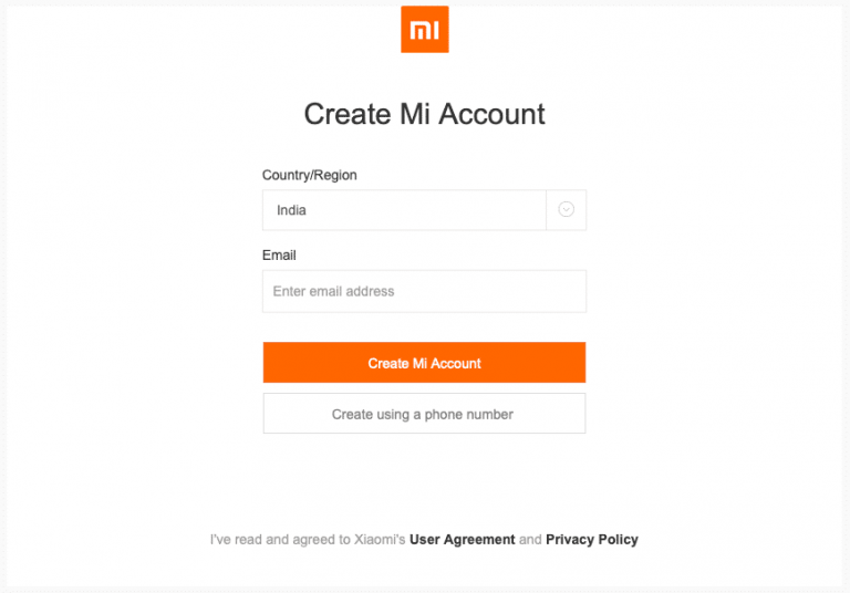 How to create Mi Cloud and Xiaomi account
